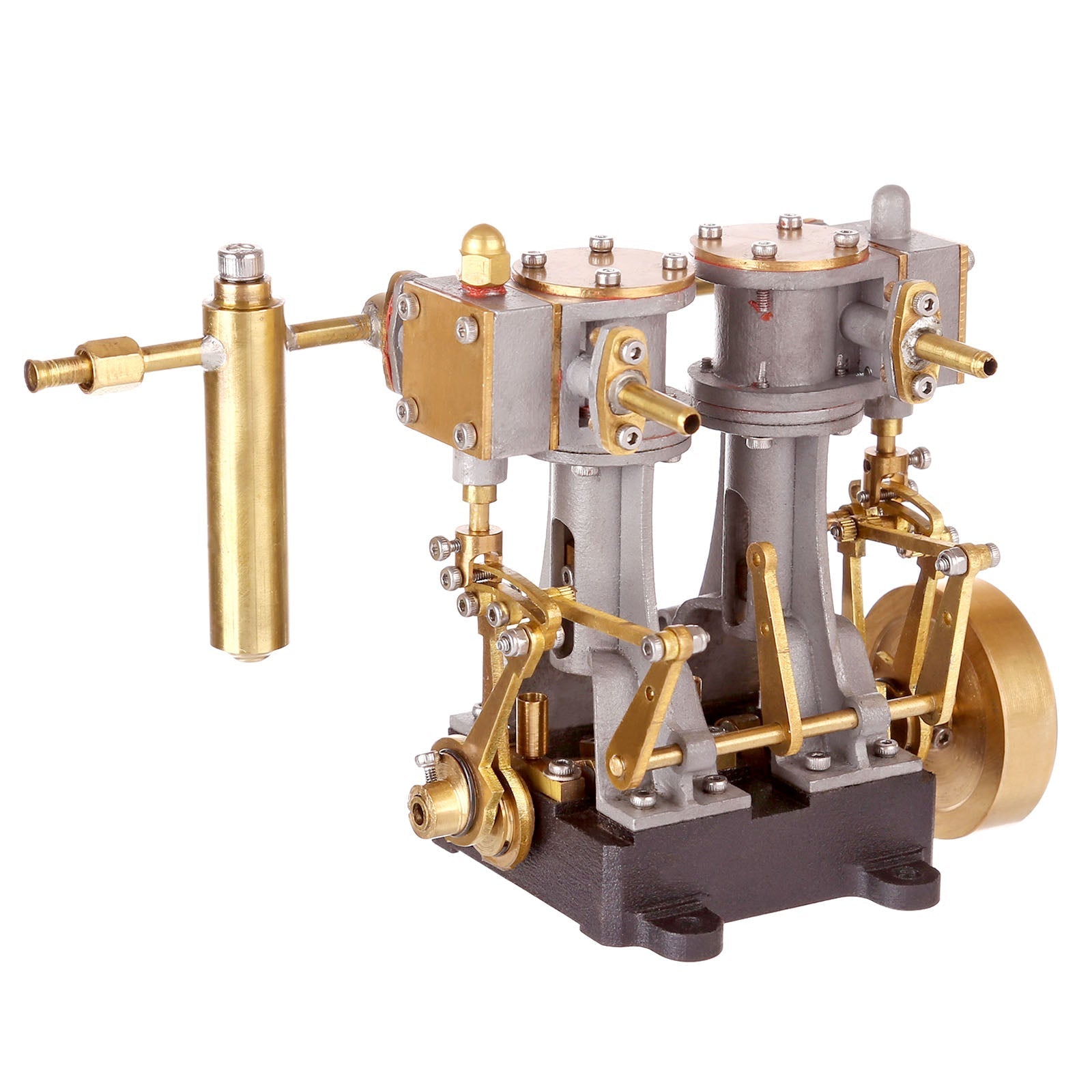 Compact Double-Cylinder Steam Engine with Reversing Mechanism for DIY ...