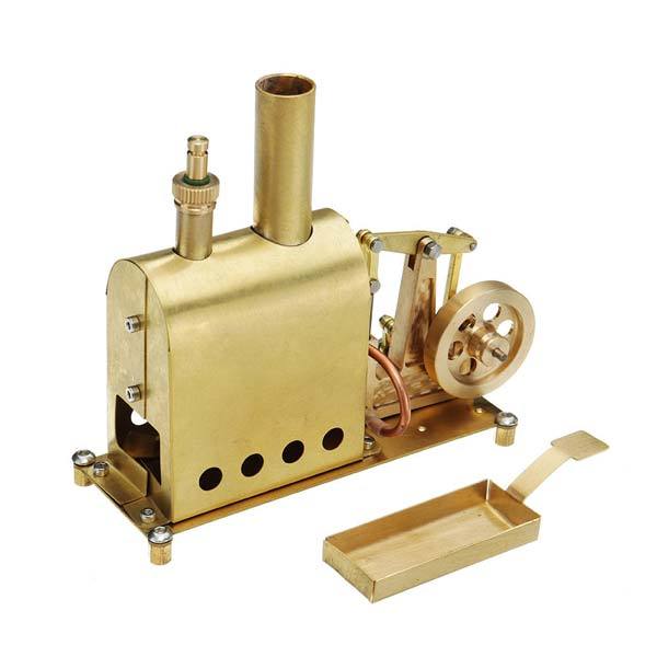Miniature Brass Steam Engine Model with Boiler - DIY Stirling Engine G ...