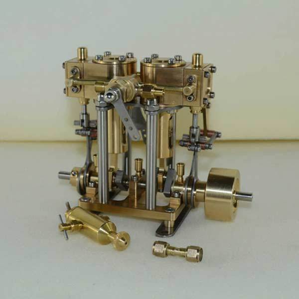 All-Copper 2 Cylinder Marine Steam Engine Model - Handcrafted Reciproc ...