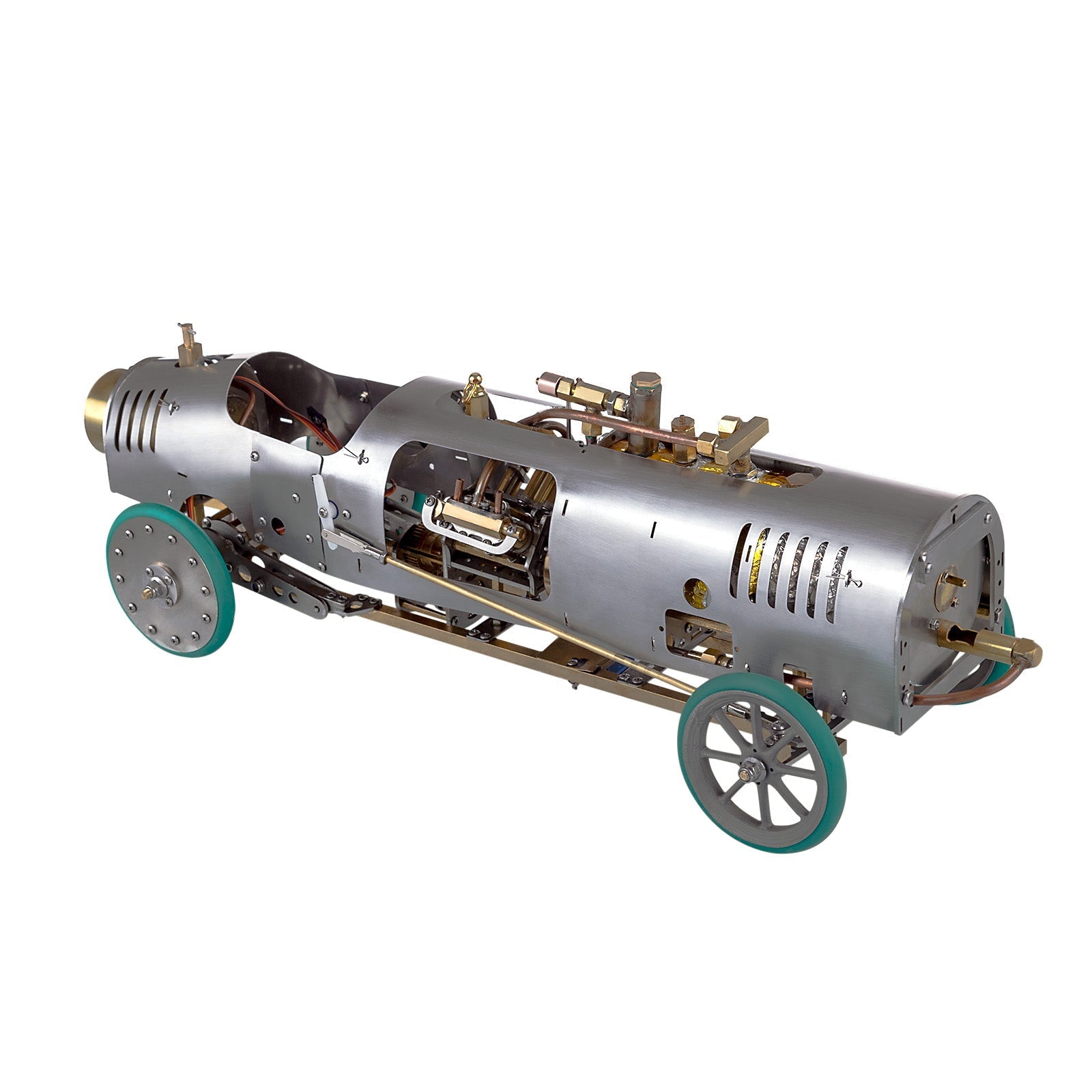 1/10 Scale Mini V4 Steam-Powered RC Vehicle Model - A Unique DIY Engin ...